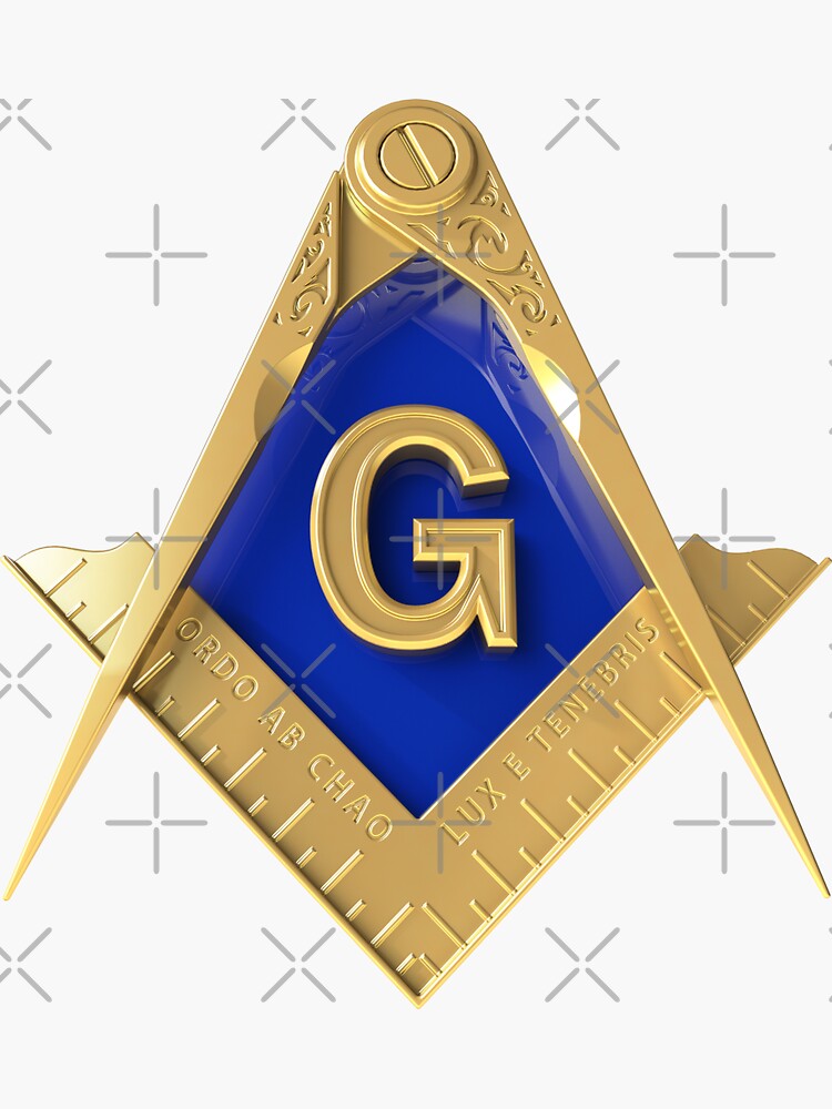 "Freemason Square & Compass Gold Masonic" Sticker for Sale by ...