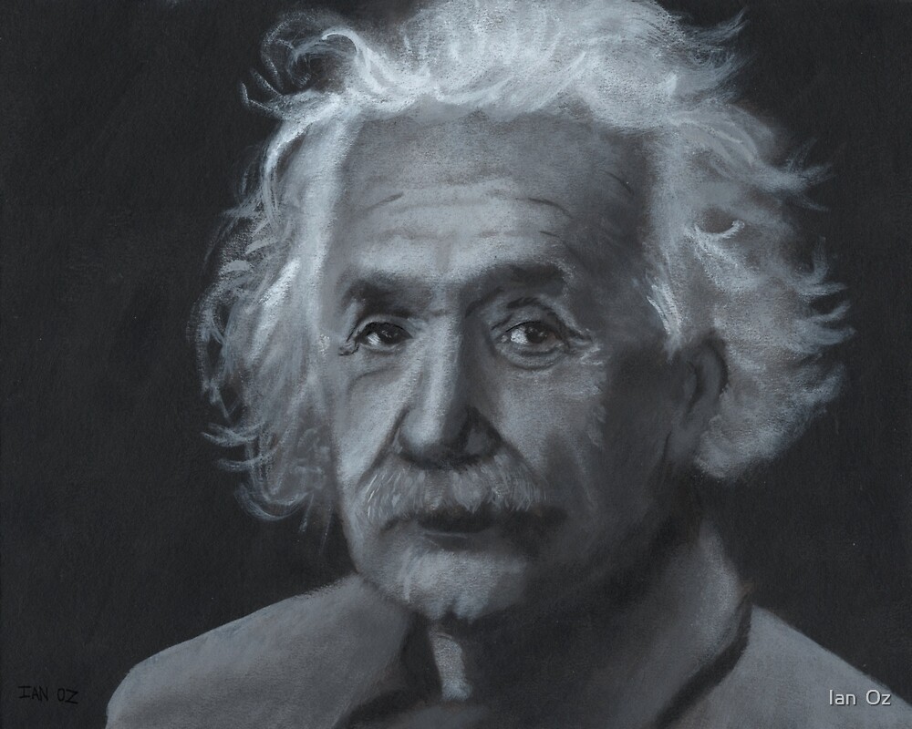 "Albert Einstein Acrylic Painting " by Ian Oz | Redbubble