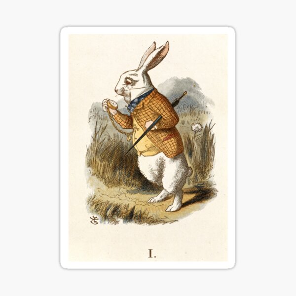 "Alice in Wonderland White Rabbit" Sticker by AtticSalt | Redbubble