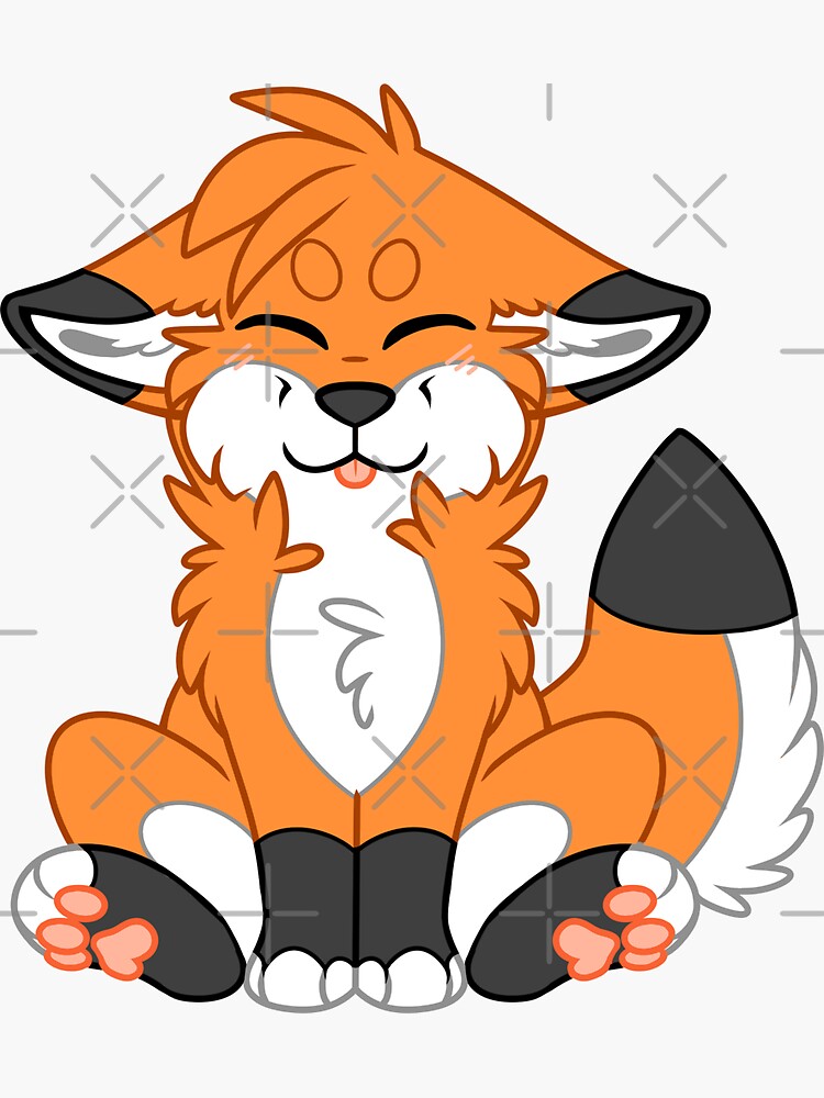 "Cute Chibi Fox" Sticker for Sale by 8Bit-Paws | Redbubble