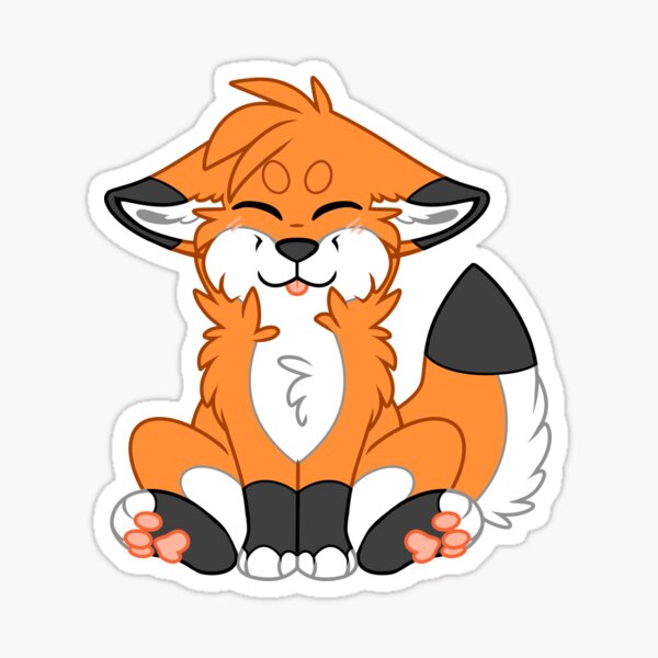 "Cute Chibi Fox" Sticker for Sale by 8Bit-Paws | Redbubble