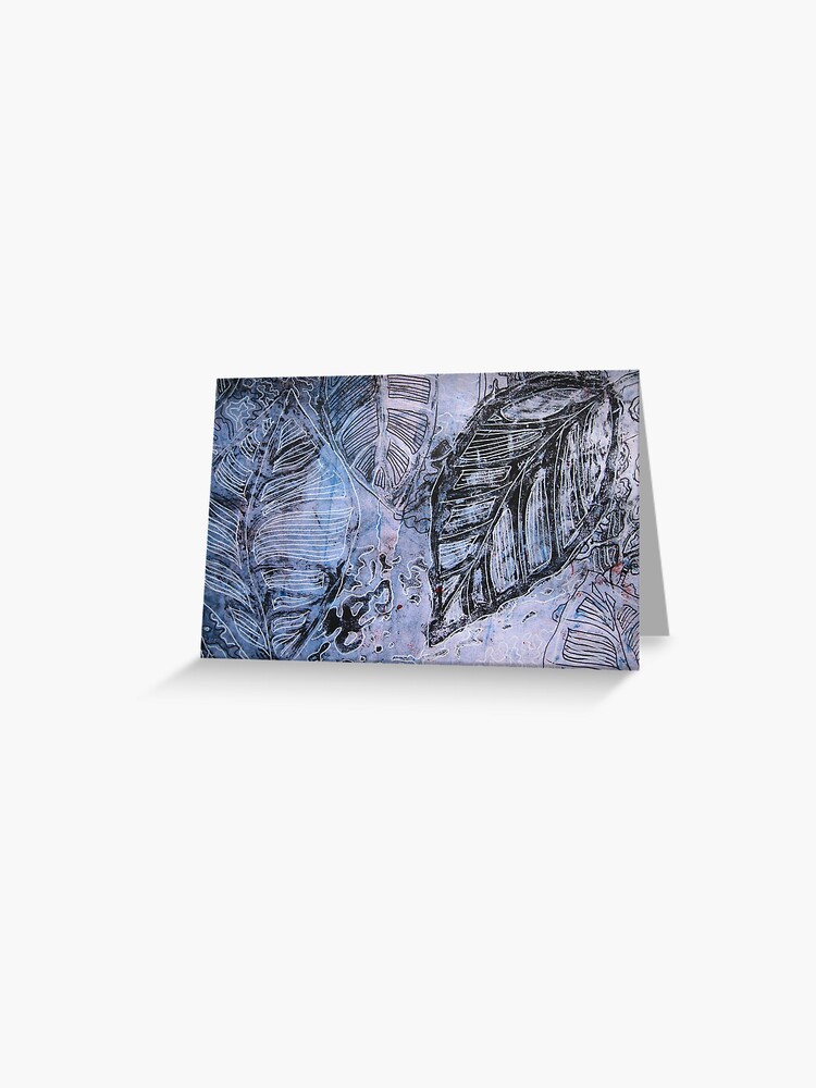 Acrylic Original monotype Original art. Leaves ORIGINAL Mixed Media Art ...