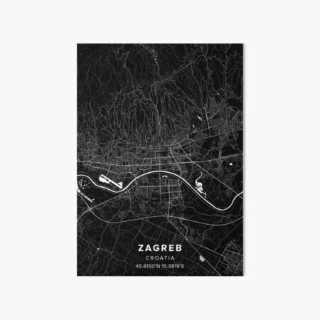 "Zagreb Map" Art Board Print for Sale by Kara515 | Redbubble