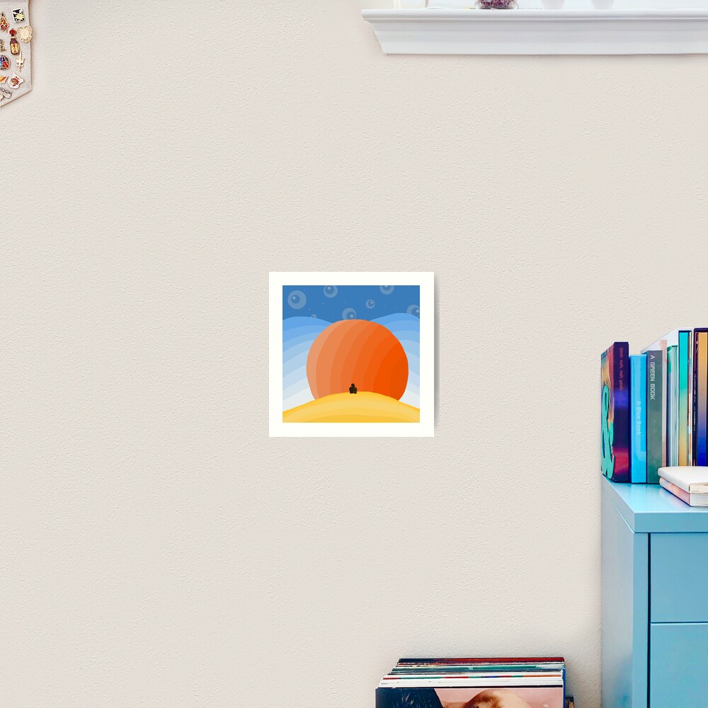 "Orange Moon" Art Print by TempesttDesigns | Redbubble