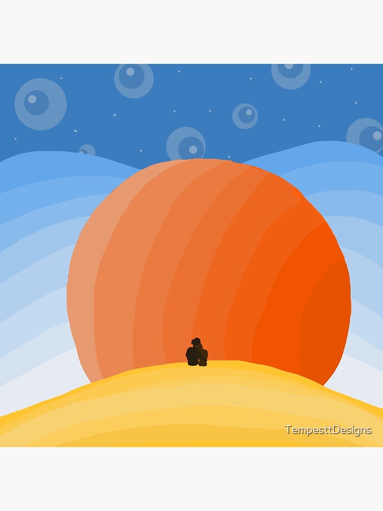 "Orange Moon" Art Print by TempesttDesigns | Redbubble