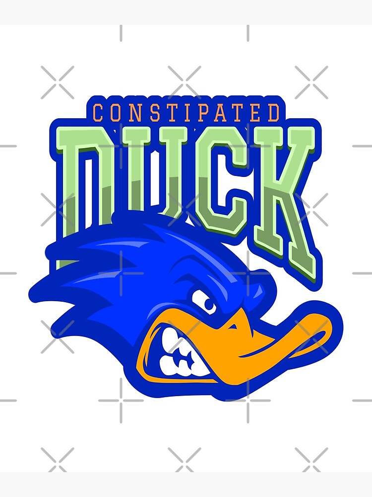 "Constipated Duck Design" Canvas Print for Sale by BoldlyNobly | Redbubble