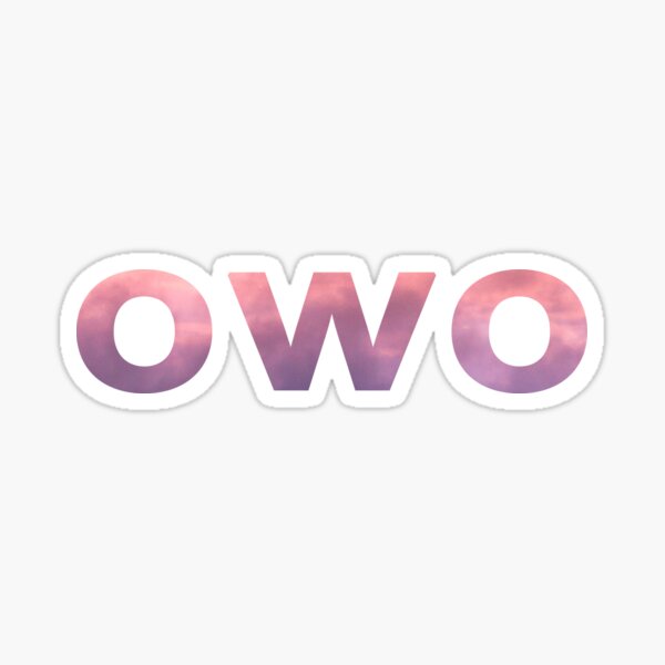 "owo" Sticker for Sale by amariswoo | Redbubble