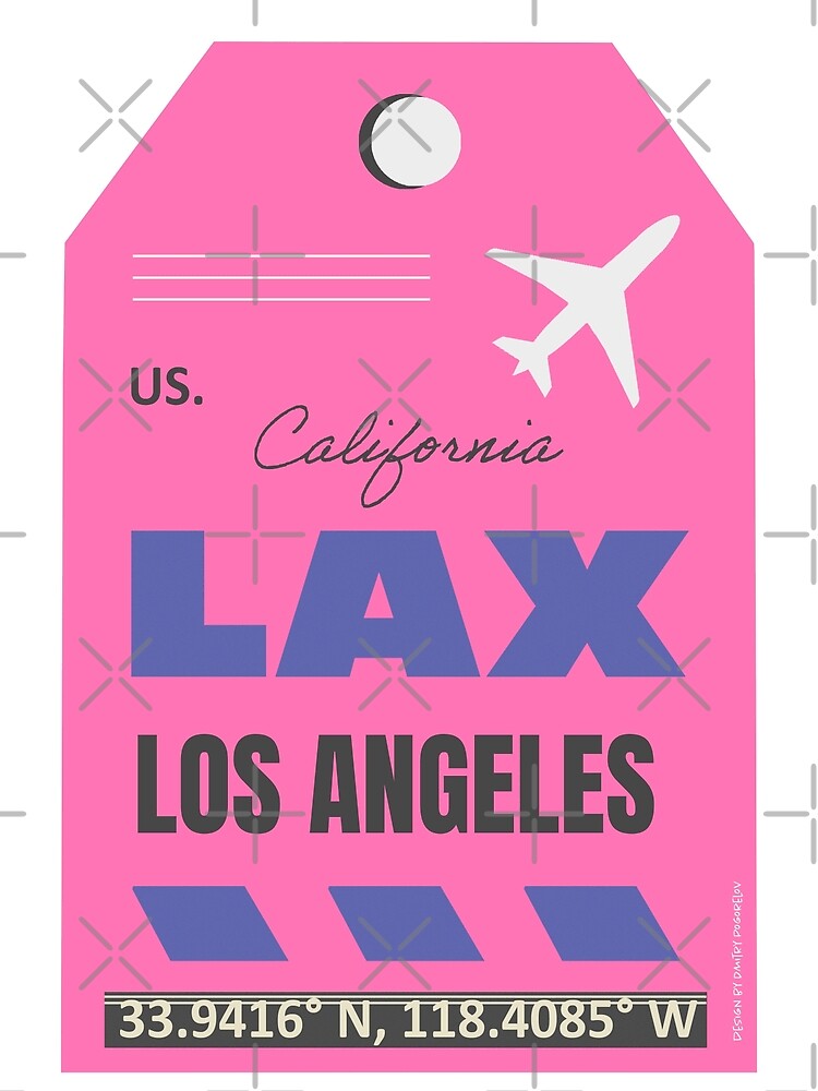 " Los Angeles LAX airport pink design" by airportstickers K. G. | Redbubble