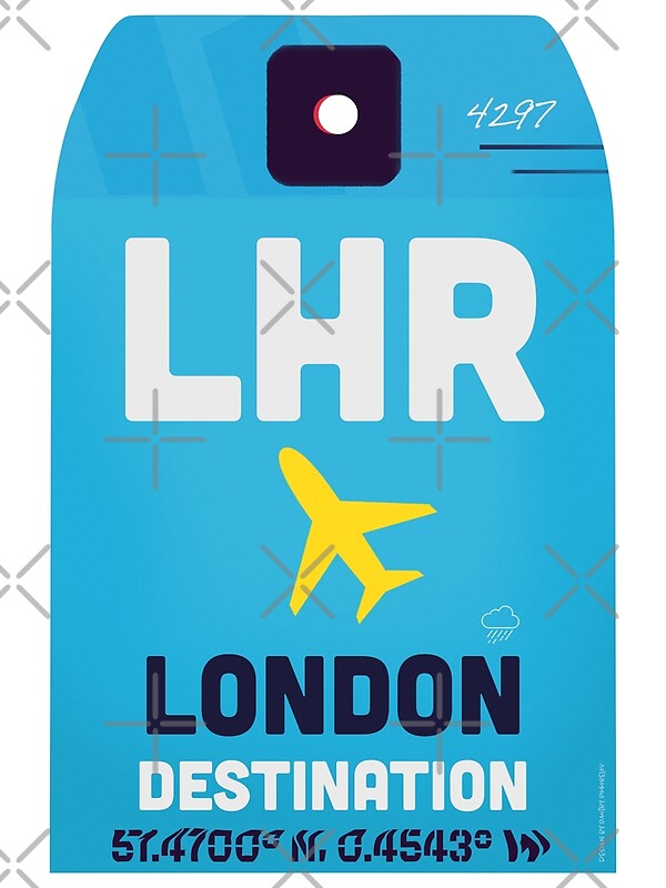 "LHR London tag Heathrow design" by airportstickers K. G. | Redbubble