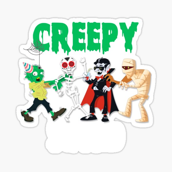 "Creeps Vampire Halloween Skeleton Kids" Sticker for Sale by ...