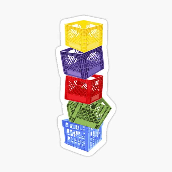 Milk Crate Stickers | Redbubble