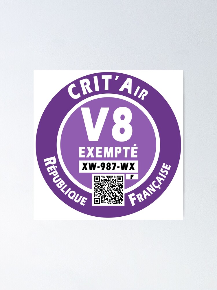 "CRIT 'Air V8 engine sticker" Poster by dominic69 | Redbubble