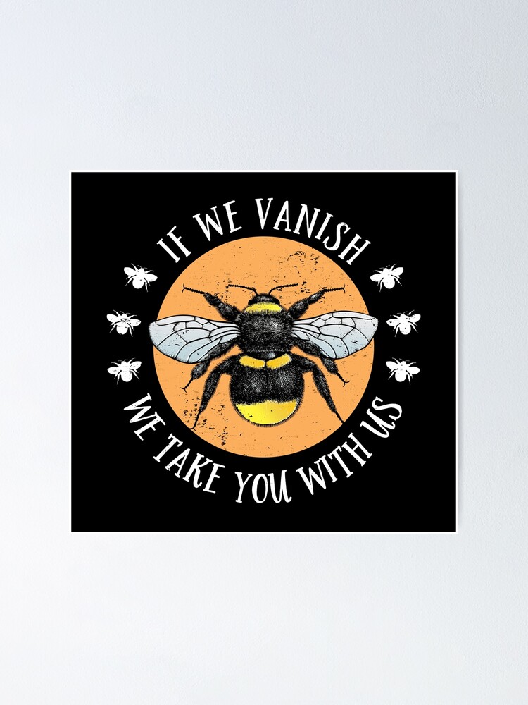 "Bumble Bee Warning Nature Lover" Poster by AntiqueImages | Redbubble