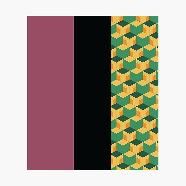 Giyuu Tomioka Pattern Demon Slayer Pattern Photographic Prints | Redbubble