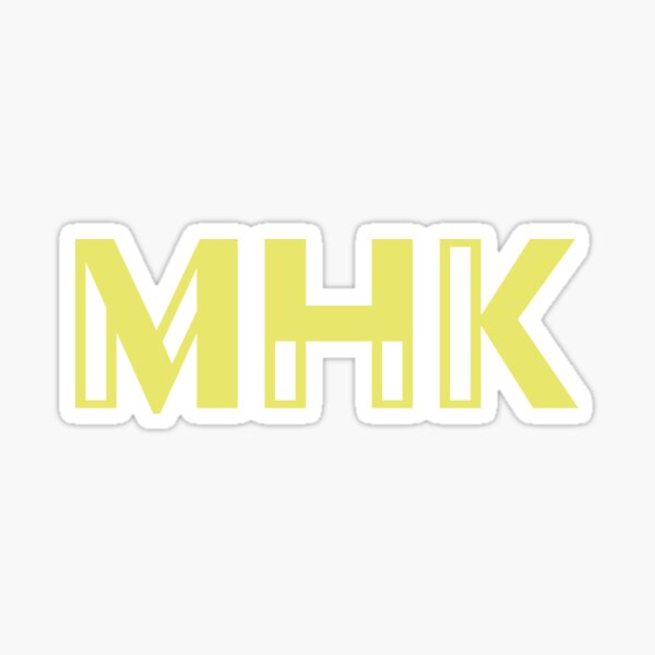 "Manhattan, Kansas "MHK" - Yellow Sticker" Sticker for Sale by ...