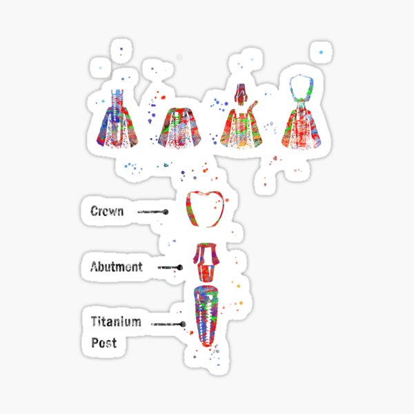 Paper Stickers Dental Implant Cartoon Sticker Stickers, Labels & Tags ...