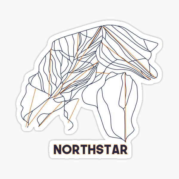 "Northstar Trail Map" Sticker for Sale by ChasingGnarnia | Redbubble
