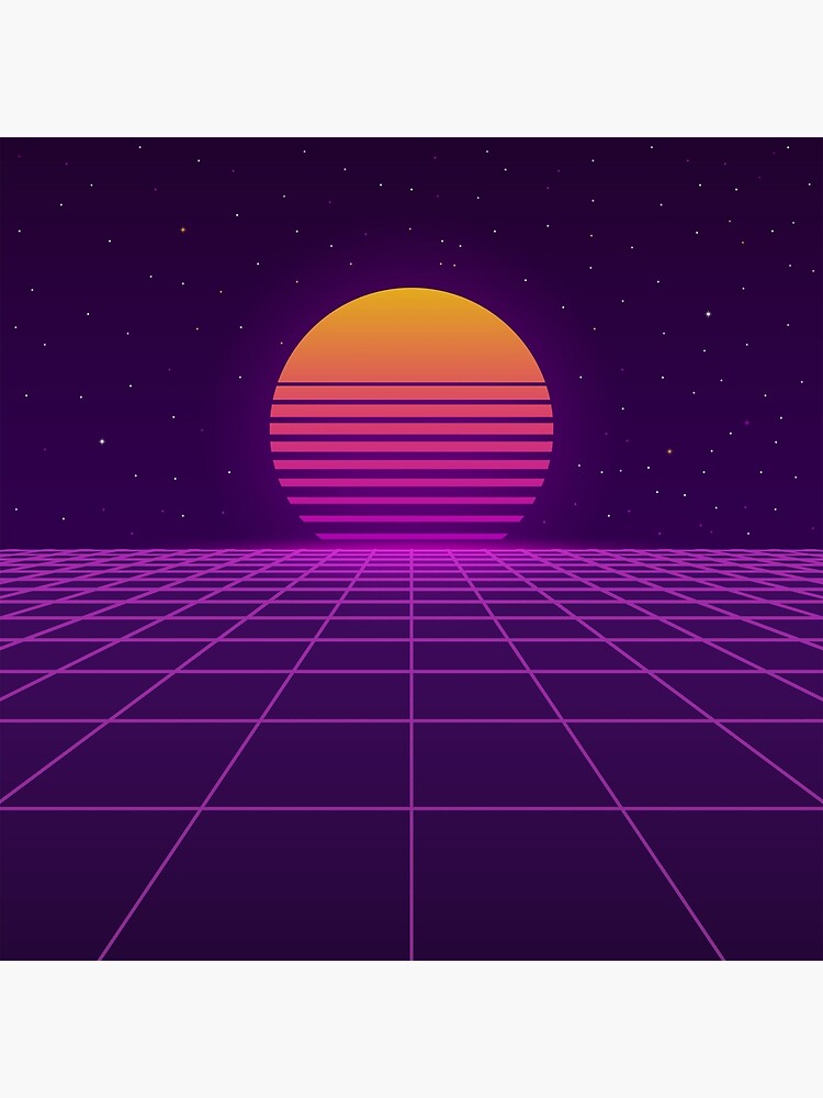 "Retro 80's Video Game Sunset" Poster for Sale by Mommylife | Redbubble