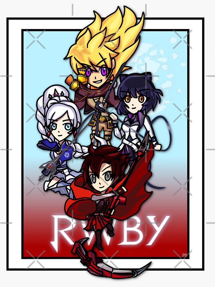 "TEAM RWBY VOLUME 7" Sticker for Sale by vickytea | Redbubble
