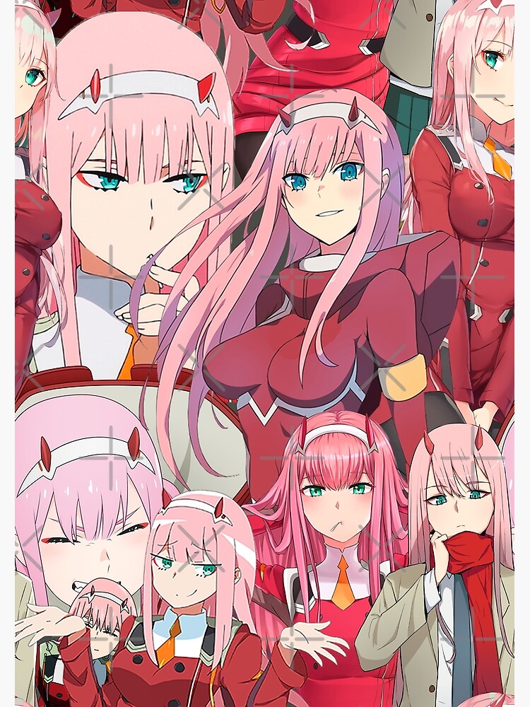 "Zero Two Tribute Pattern" Art Print for Sale by Waifu-Dope | Redbubble