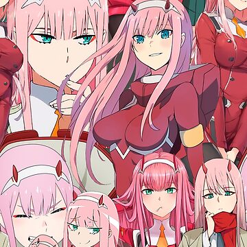 "Zero Two Tribute Pattern" Throw Pillow for Sale by Waifu Dope | Redbubble