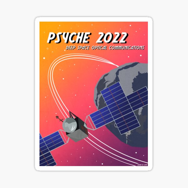"NASA Psyche 2022 Retro Travel Poster" Sticker for Sale by olivialu ...