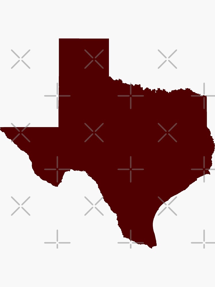 "Maroon Texas" Sticker for Sale by AdventureFinder | Redbubble