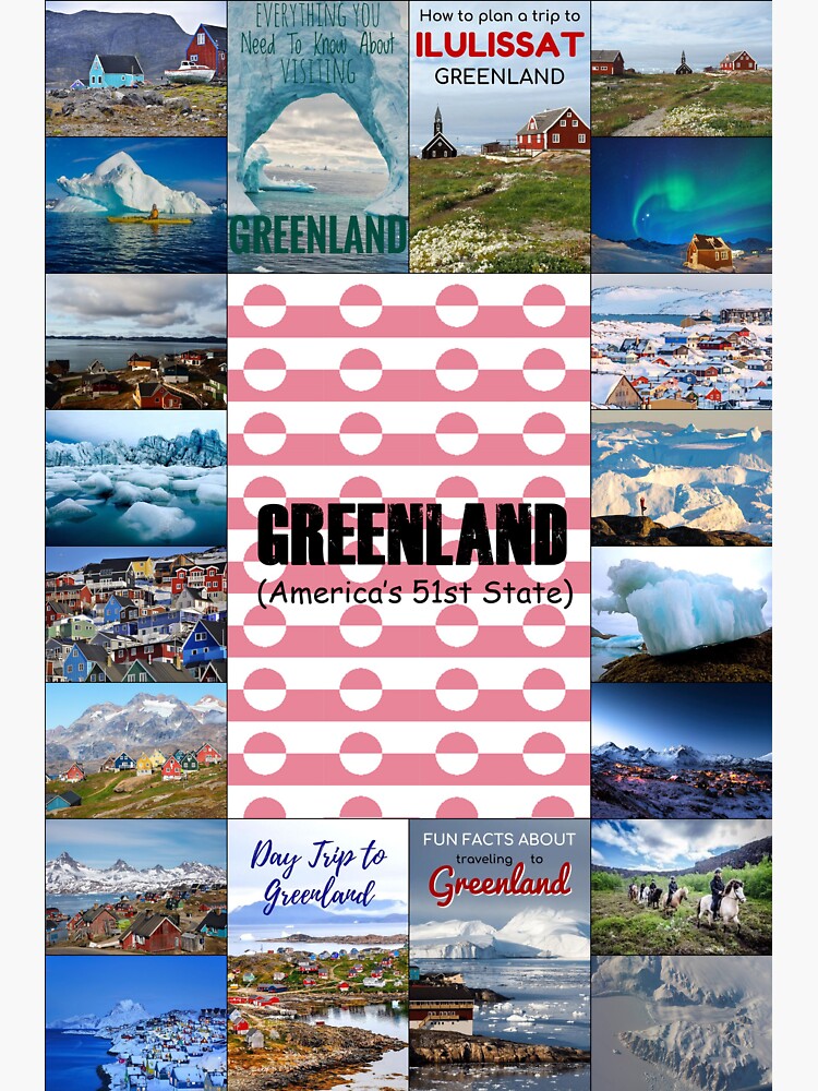 "Greenland" Sticker for Sale by Montage-Madness | Redbubble