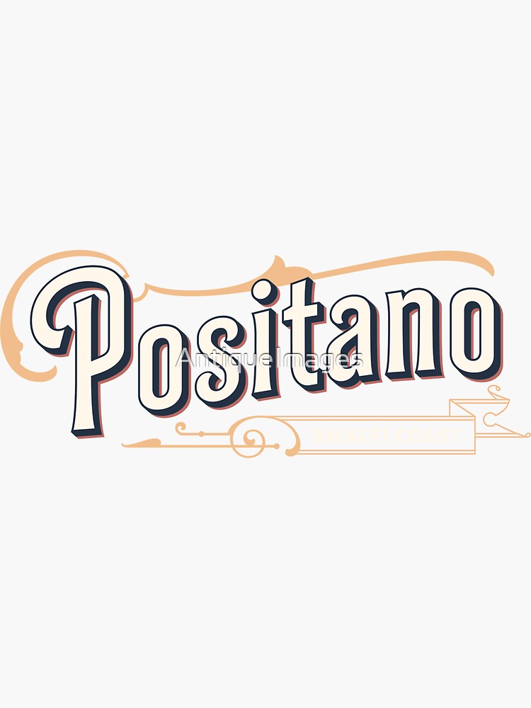 "Positano Amalfi Coast Italy Elegant Vintage Style" Sticker for Sale by ...
