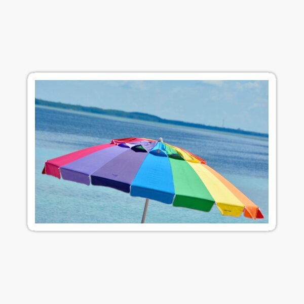 "Beach Umbrella" Sticker for Sale by EverArlene | Redbubble