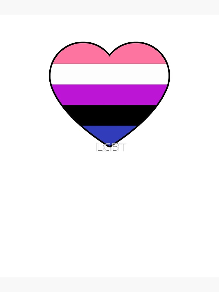 "Genderfluid Heart Flag" Poster for Sale by LGBT | Redbubble