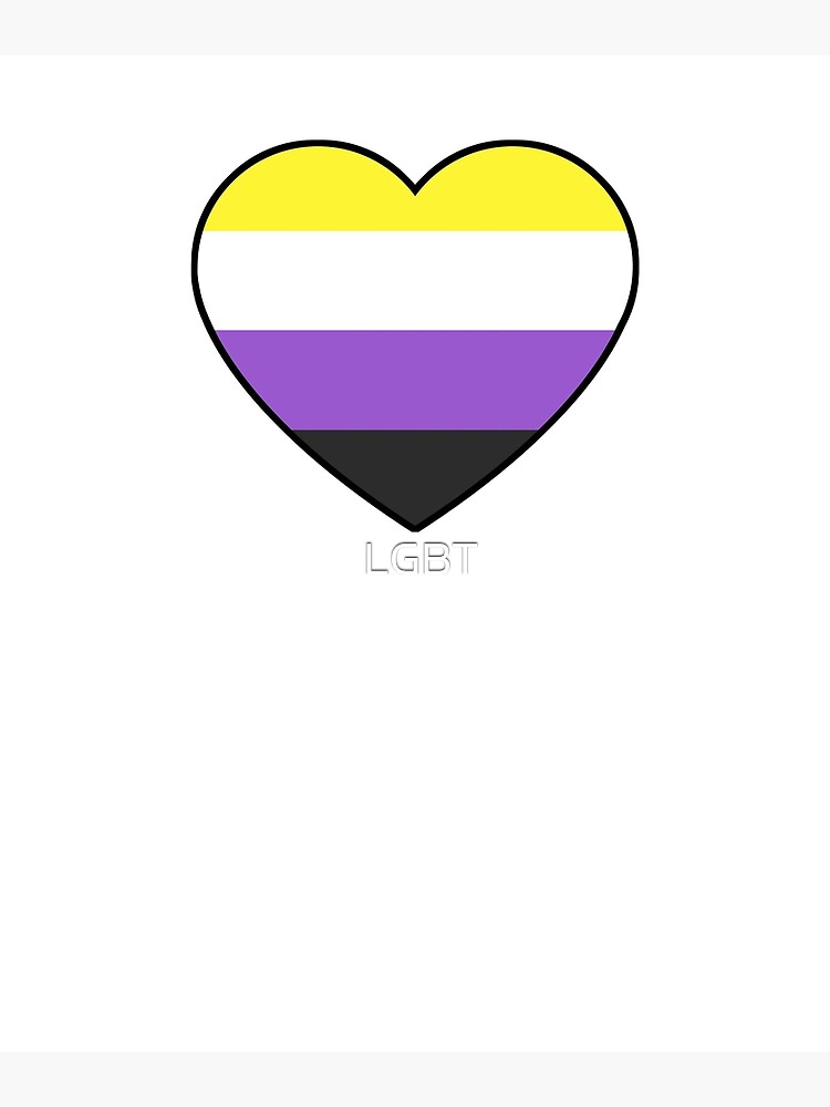 "Non-Binary Heart Flag" Poster by LGBT | Redbubble