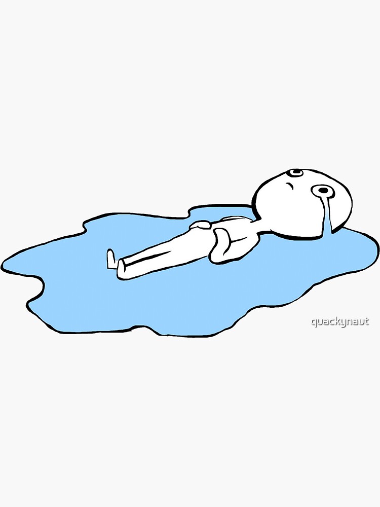 Pegatina for Sale con la obra «Meme Persona Llorando» de quackynaut ...