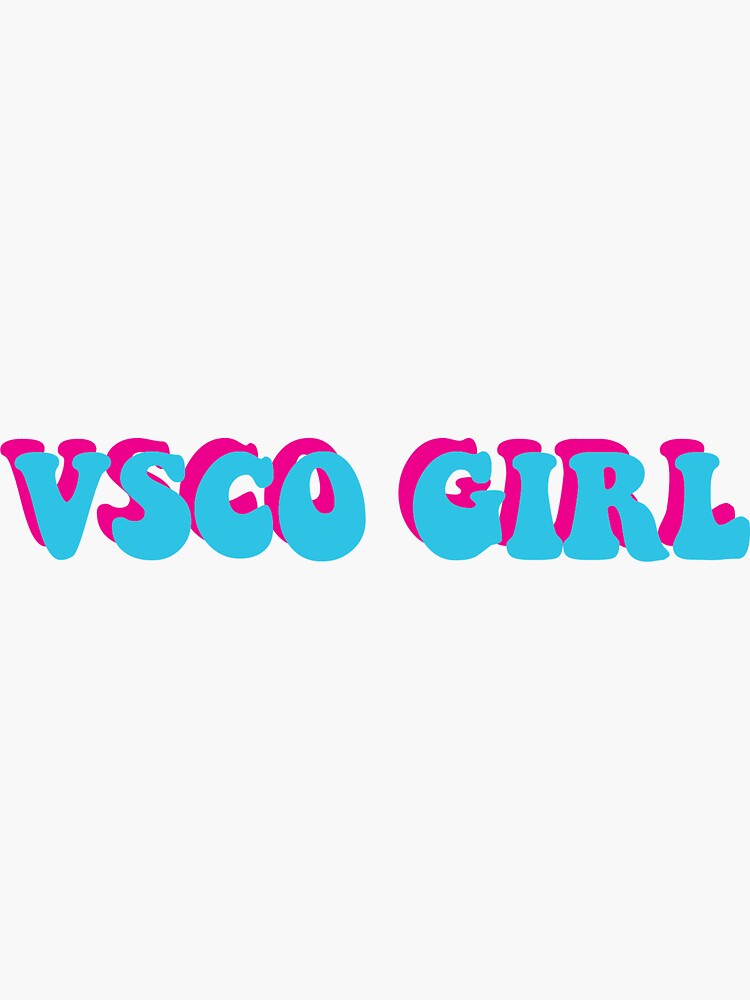"VSCO GIRL CHECK!!" Sticker for Sale by oliviaaclairee | Redbubble