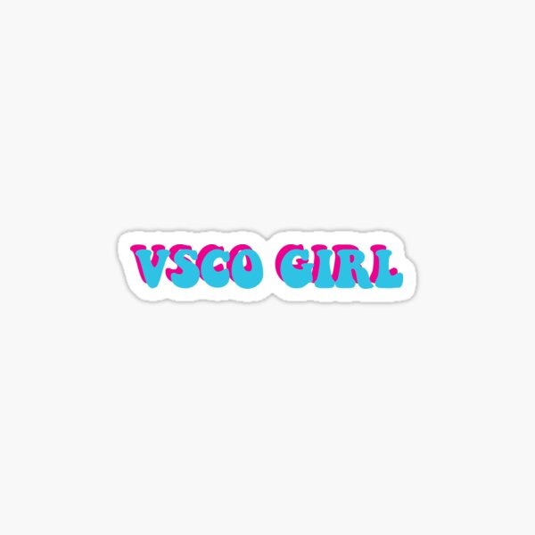 "VSCO GIRL CHECK!!" Sticker for Sale by oliviaaclairee | Redbubble