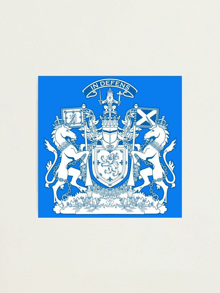 "ROYAL COAT OF ARMS OF THE KINGDOM OF SCOTLAND - BLUE & WHITE ...