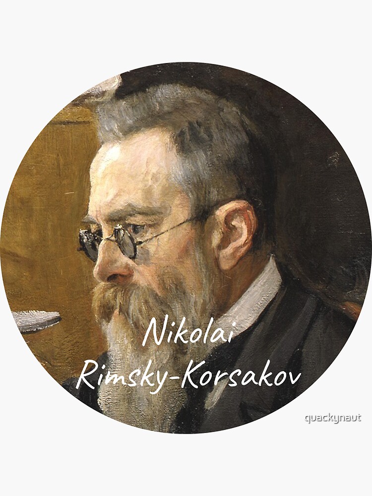 "Nikolai Rimsky-Korsakov Composer Portrait" Sticker for Sale by ...