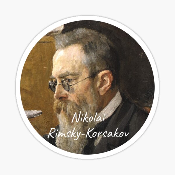 "Nikolai Rimsky-Korsakov Composer Portrait" Sticker for Sale by ...