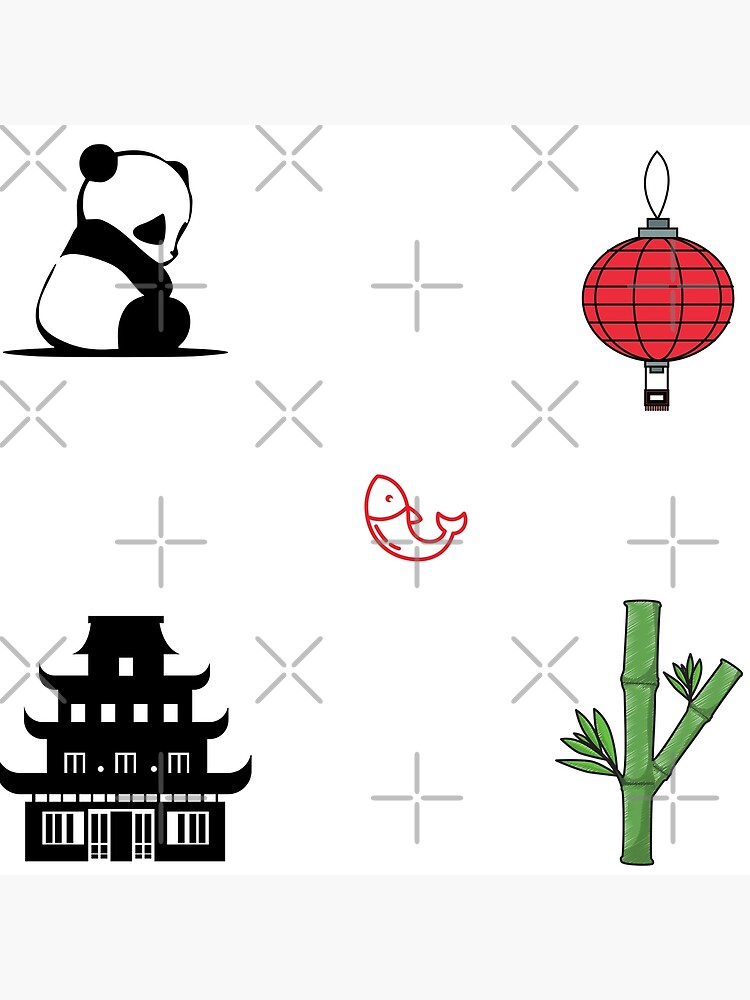 "Five Chinese Theme" Poster by Designs24U | Redbubble