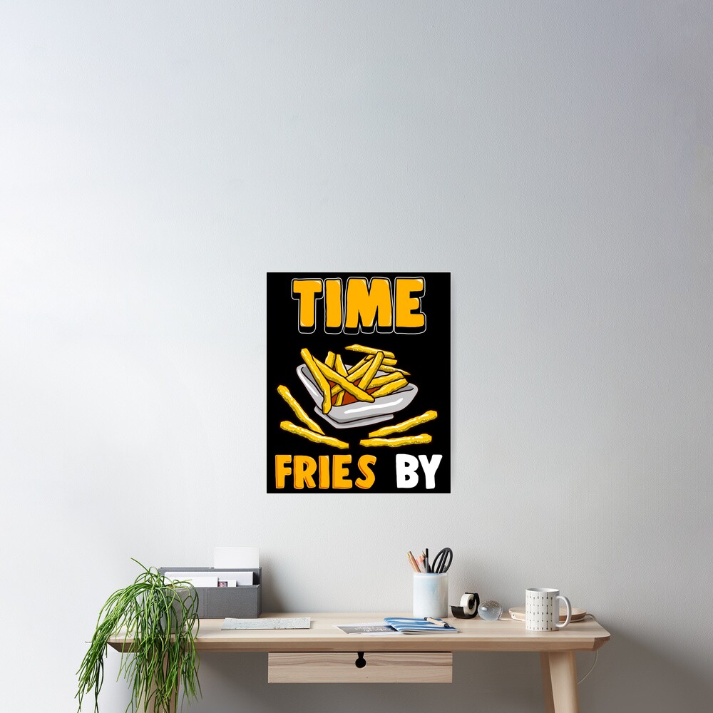 Póster «Cute Time Fries de Funny French Fry Food Pun» de ...