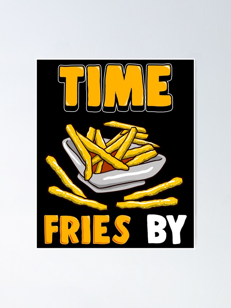 Póster «Cute Time Fries de Funny French Fry Food Pun» de ...