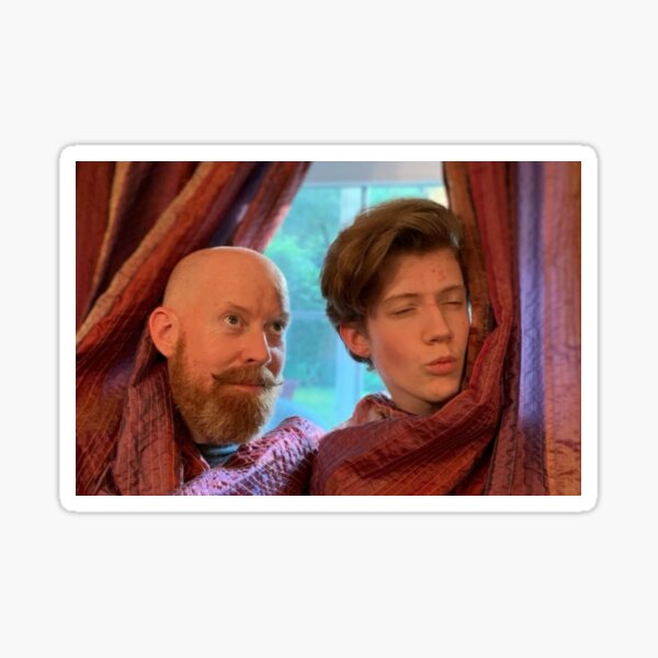 "Caleb and Dad " Sticker for Sale by maddiemarlatt | Redbubble