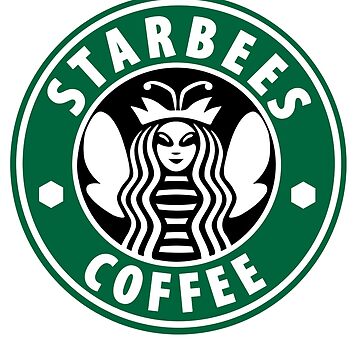 "Starbees Coffee Logo" Sticker for Sale by thebeeholder | Redbubble