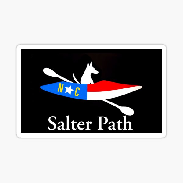 "NC Kayak Dog (Salter Path) " Sticker by barryknauff | Redbubble