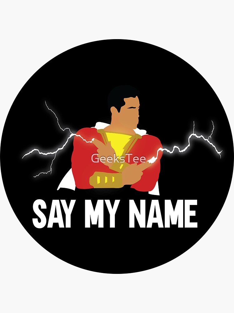 ""Shazam"" Sticker for Sale by GeeksTee | Redbubble