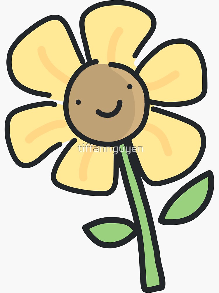 "sunnie the flower" Sticker by tiffannguyen | Redbubble