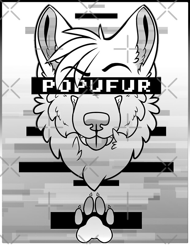 "POPUFUR -grey-" by 8Bit-Paws | Redbubble
