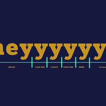 "The meaning of heyyyy From hello to totally drunk" Poster by ...