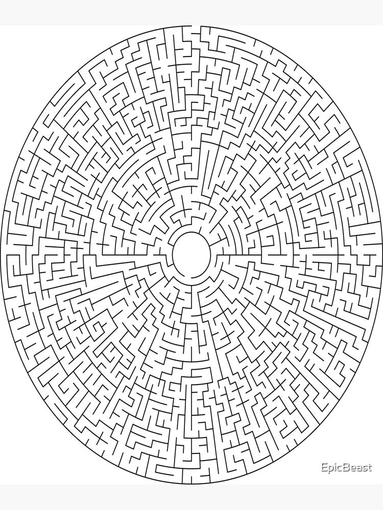 "Complex Round Circle Maze" Poster by EpicBeast | Redbubble