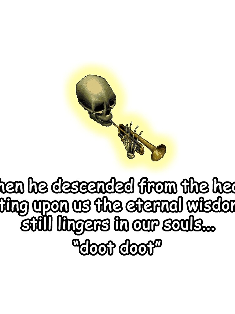 "Eternal Wisdom - Doot Doot: Skull Trumpet" Drawstring Bag for Sale by ...